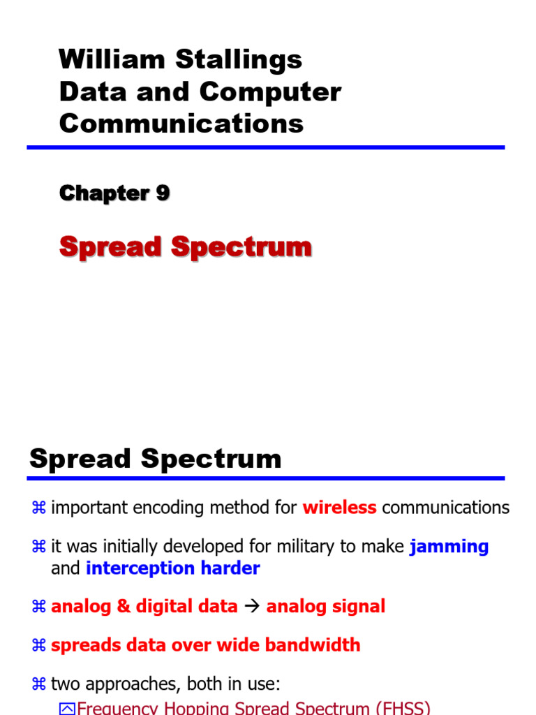 ch9_spreadspectrum | PDF | Modulation | Computer Engineering