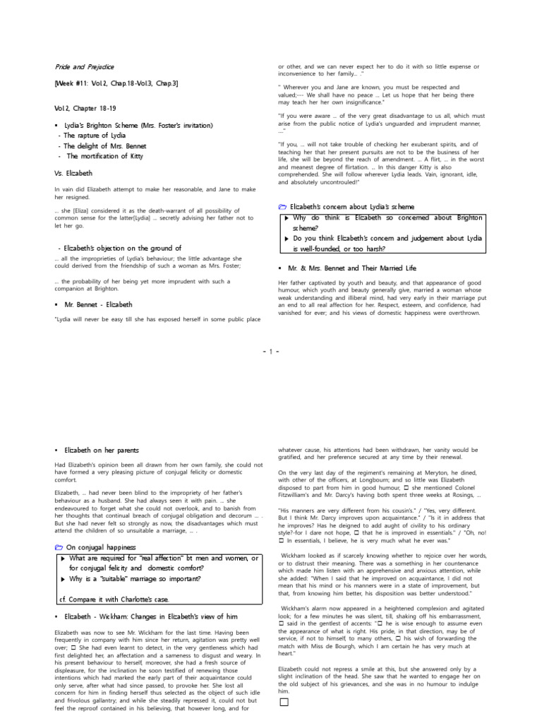 PP Vol2 Chap18-Vol3 Chap3 | PDF | Mr. Darcy | Pride And Prejudice