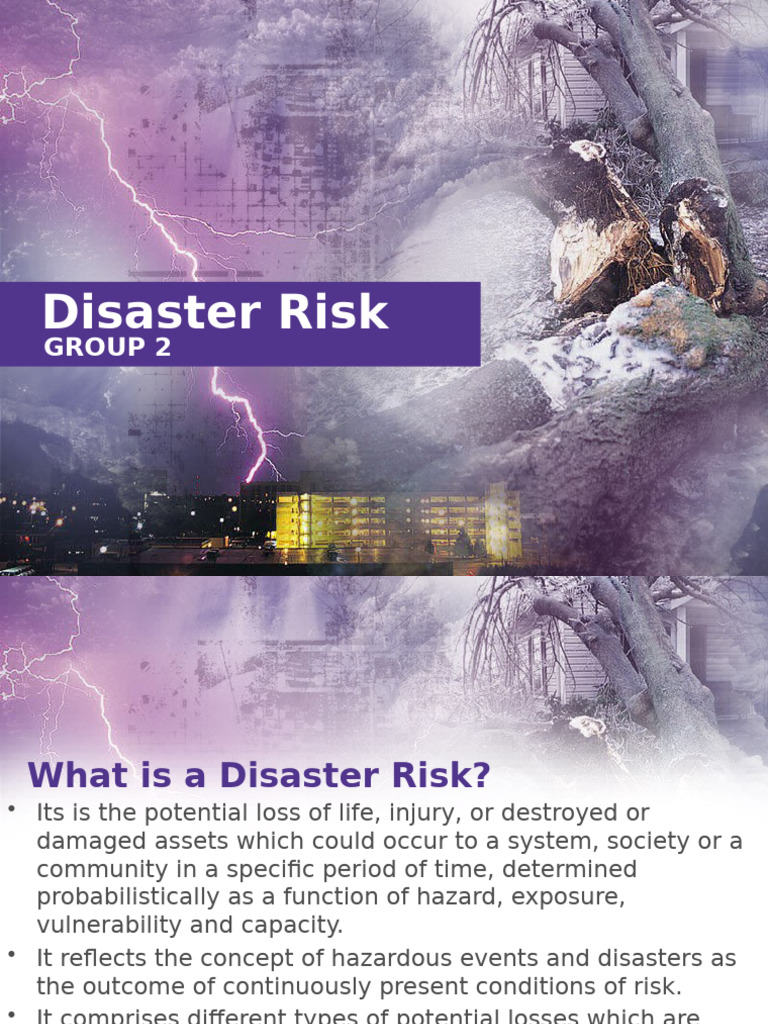 Disaster Risk Group 2 2 | PDF | Emergency Management | Risk