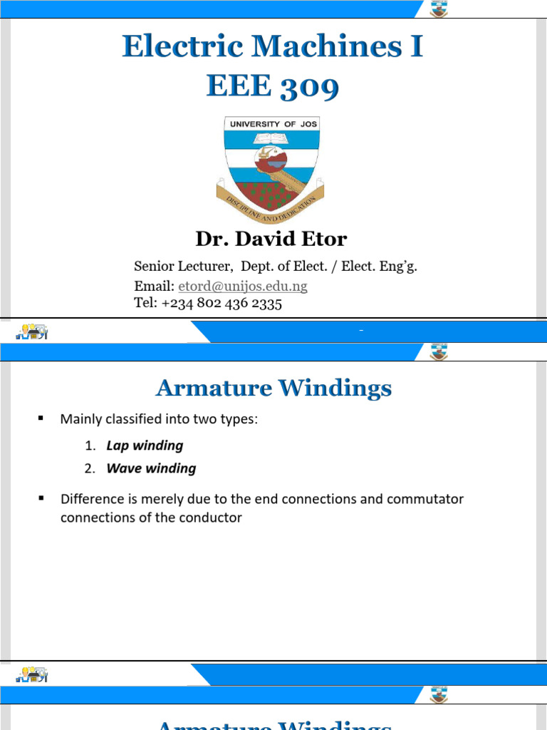 Electric Machines Lecture Slides 2 | PDF | Electric Motor | Materials Science