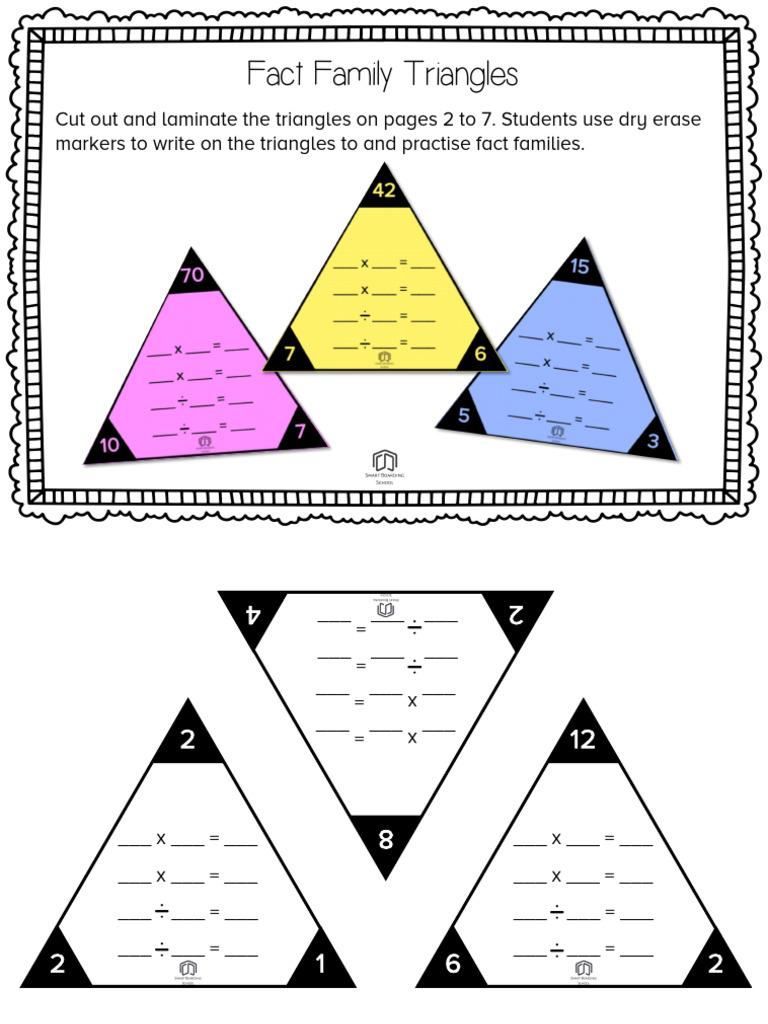 Fact Family Triangles Multiplication | PDF | Educational Devices