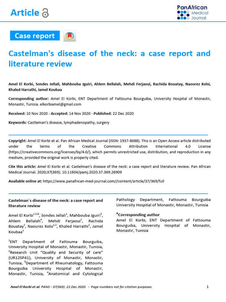 3 Castelman disease | PDF | Lymphatic System | Lymph Node