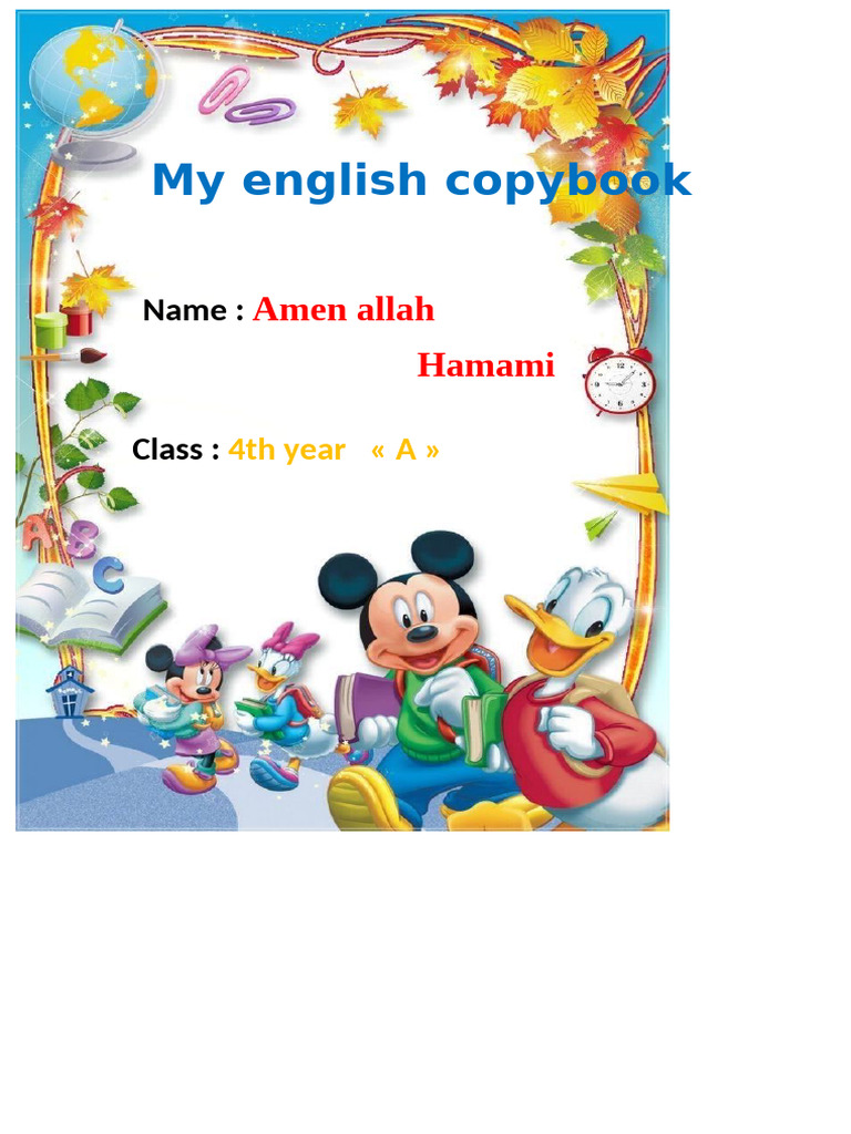 My English Copybook | PDF