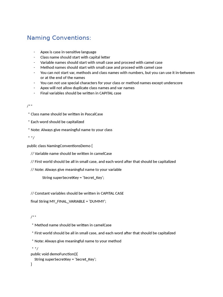 Naming Conventions - CallByVal - OOPS | PDF | Class (Computer Programming) | Inheritance (Object ...