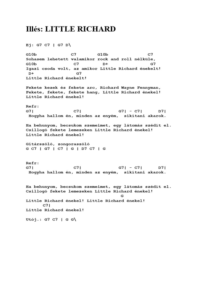 Little Richard - Illés | PDF