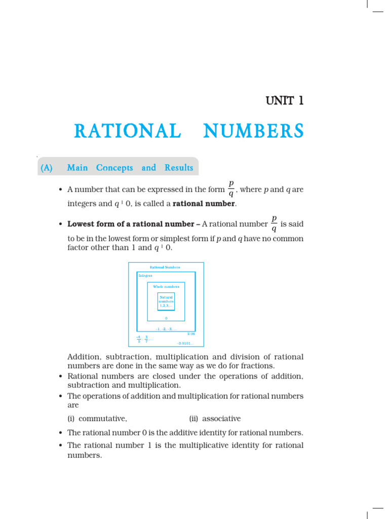 Exemplar Maths GR 8 Rational Numbers | PDF | Numbers | Multiplication