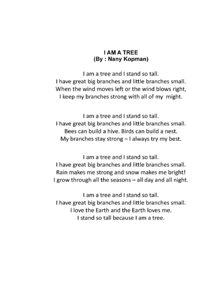 I Am Tree | PDF