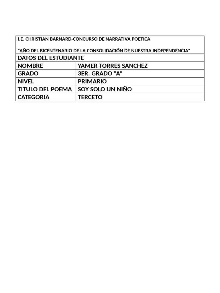 Soy Un Niño Inquieto Que Mira La Vida Con Curiosidad | PDF