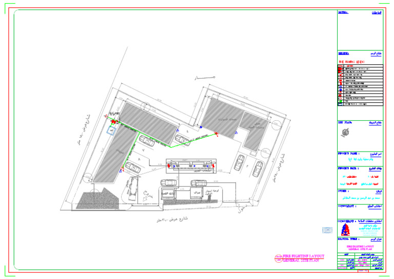 3451 - Fire Fighting Layout General Site Plan | PDF