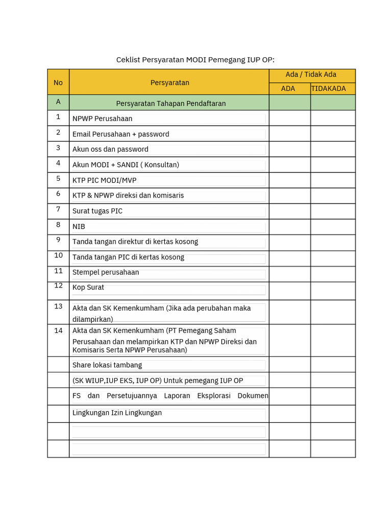 Persyaratan MODI Pemegang IUP OP (2) .PDF - 20241030 - 100411 - 0000 | PDF