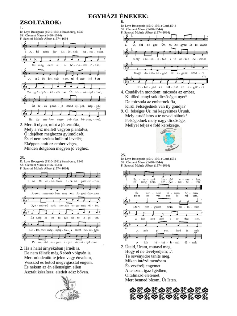 Egyhazi - Enekek - Diaknaptarba - 2021-2022 Másolata | PDF