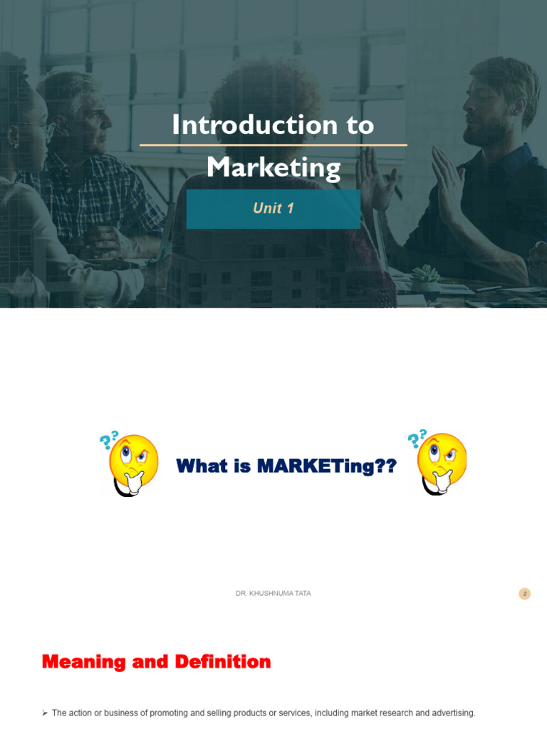 Introduction to Marketing Concepts | PDF | Marketing | Sales