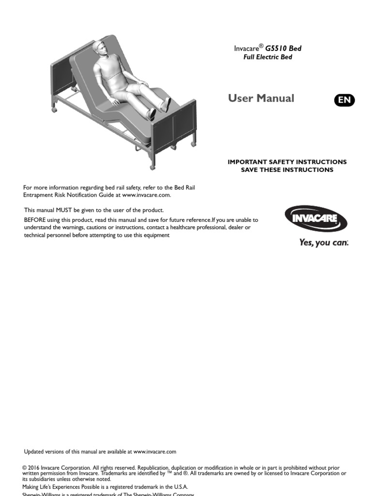 Invacare Bed User Manual | PDF | Electrical Connector