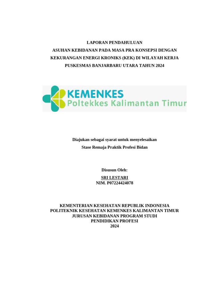LP - Sri Lestari - KEK | PDF | Kesehatan Holistik