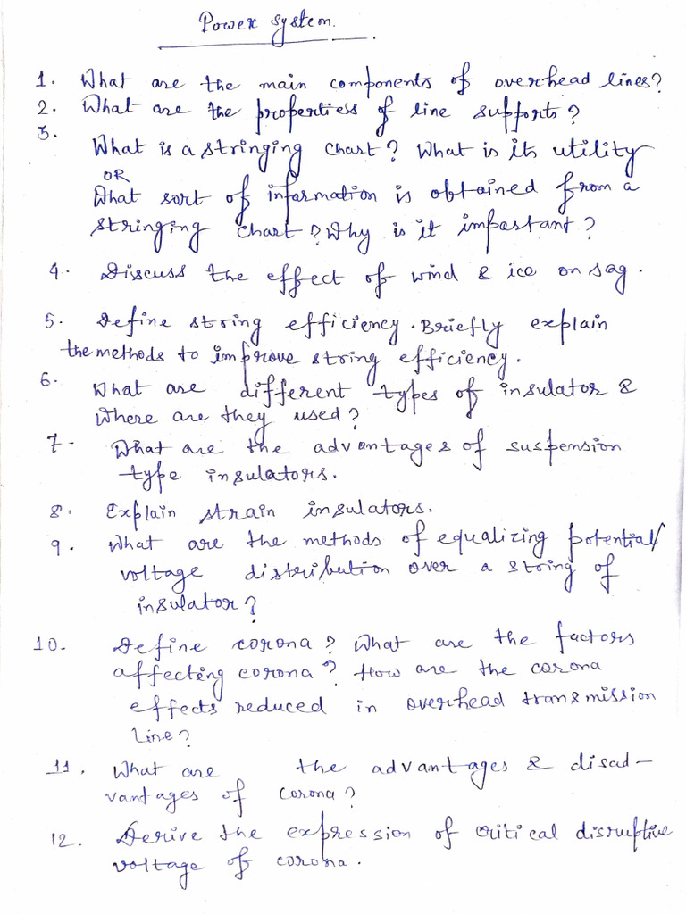 Power System Questions Part 02 | PDF