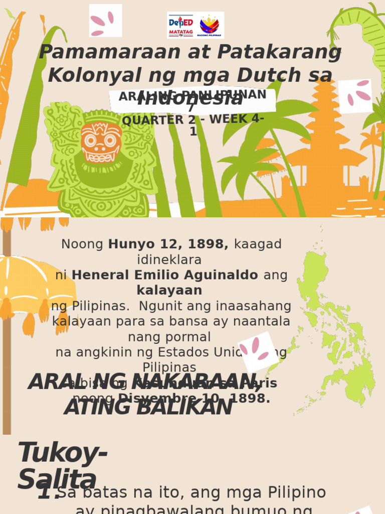 AP7 MATATAG Q2 Week 4 1 Pamamaraan at Patakarang Kolonyal NG Mga Dutch Sa Indonesia | PDF