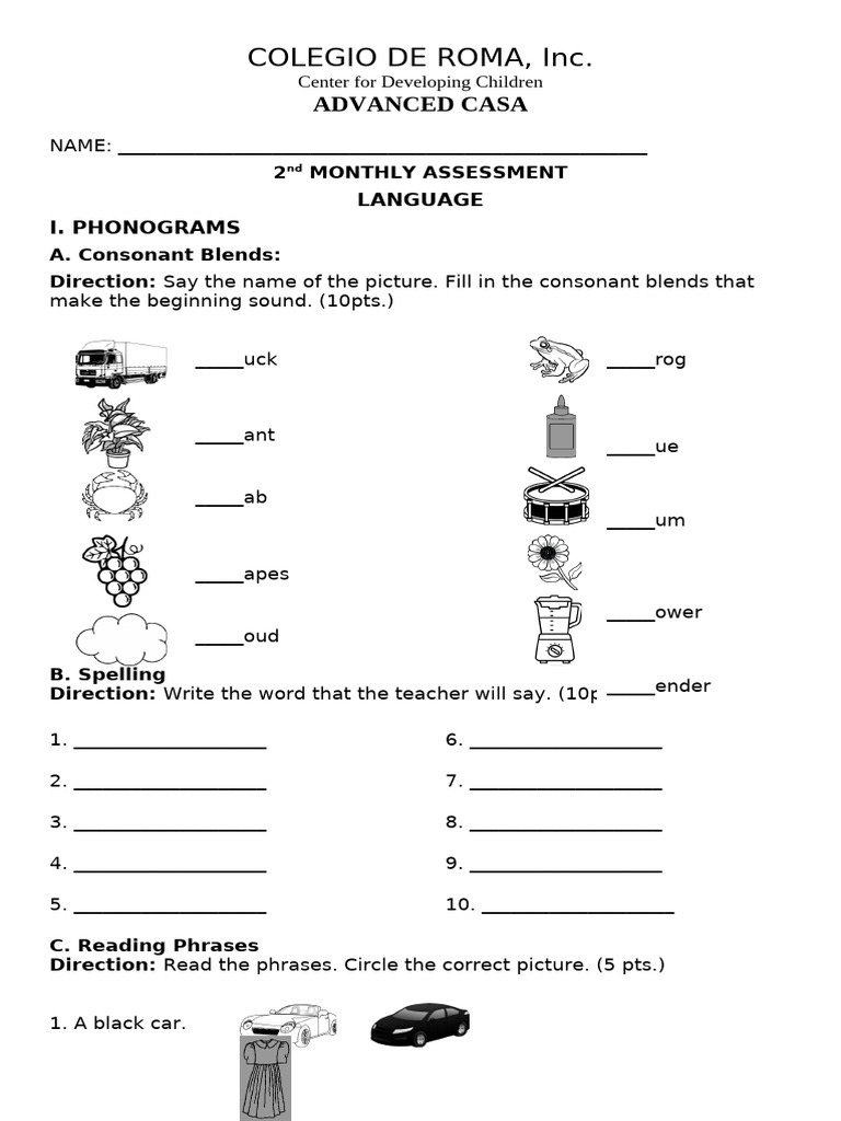 Advanced Casa - 2ND Monthly Assessment | PDF | Fruit | Plants