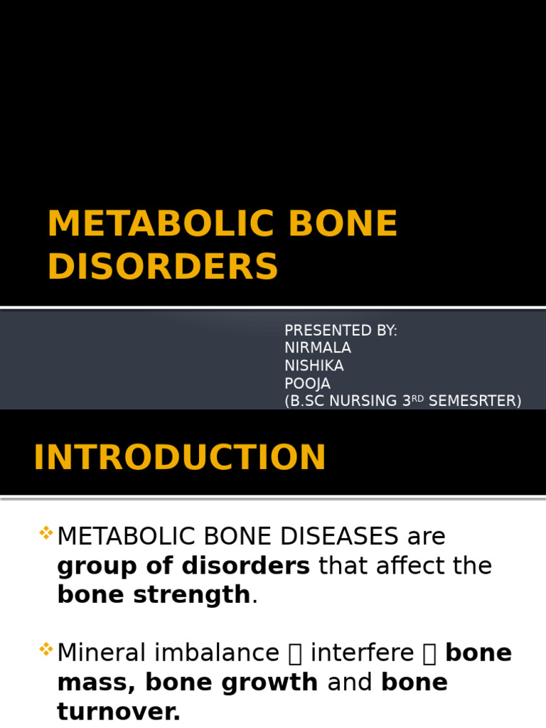Metabolic Bone Disorders | PDF | Osteoporosis | Bone
