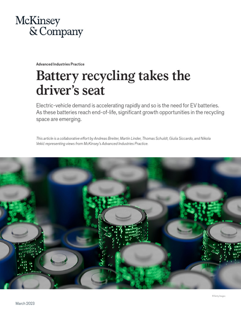 Battery Recycling: Key to EV Supply Chain | PDF | Recycling | Electric ...