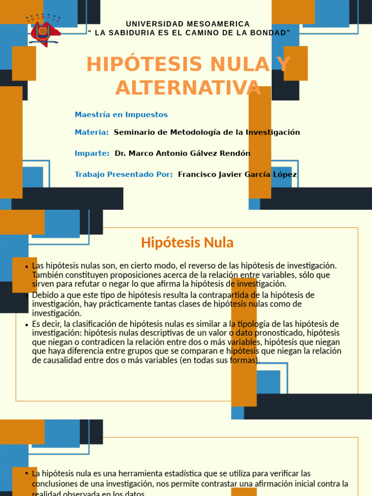2 - Hipotesis Nula y Alternativa | PDF | Hipótesis | Evidencia