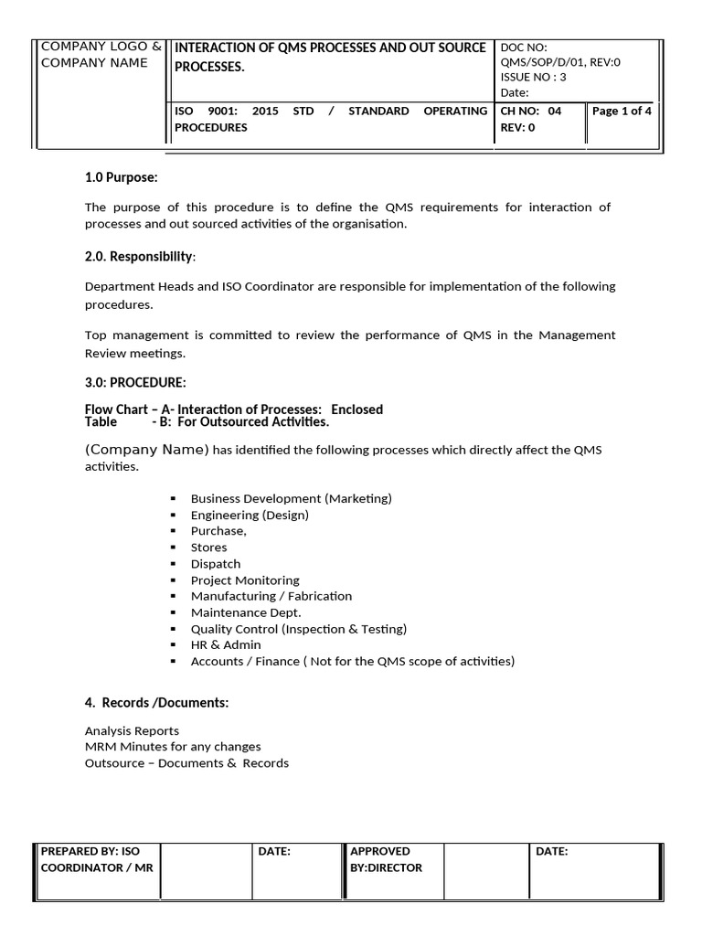 04 Interaction of Processes | PDF | Quality Management System | Iso 9000