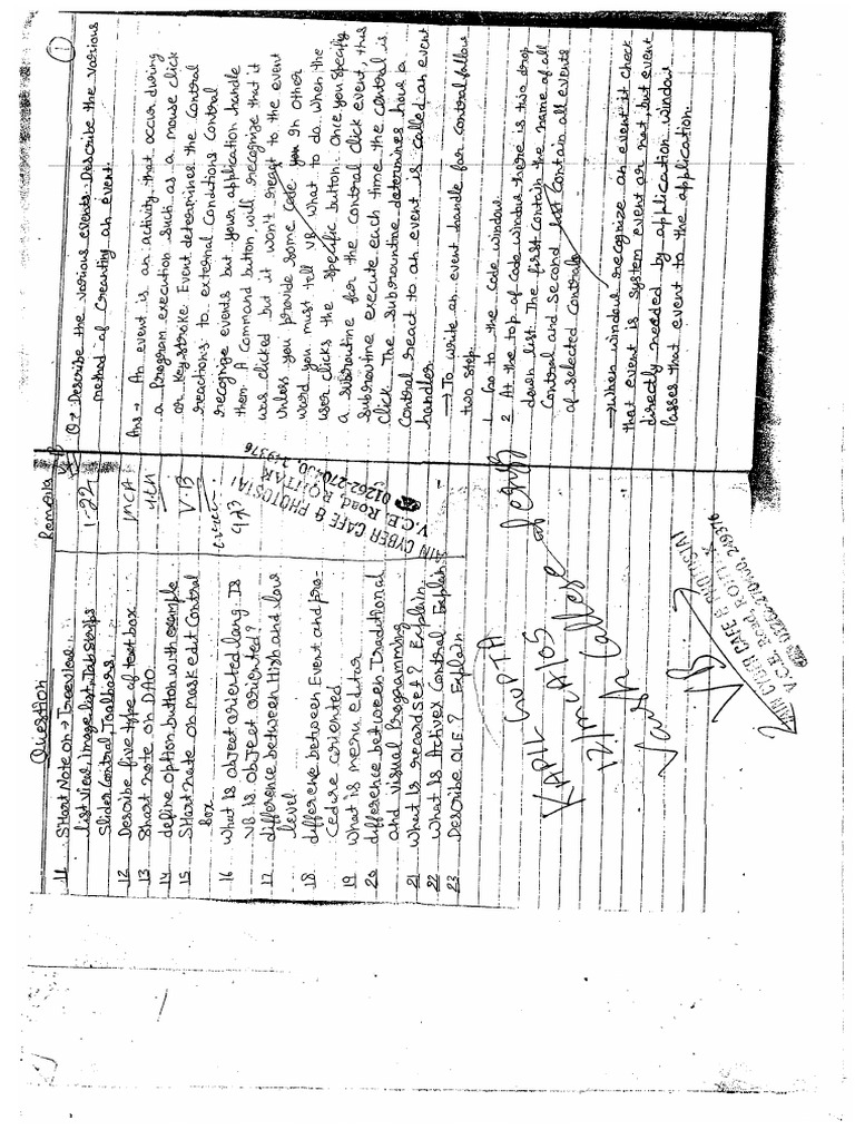 Visual Basic Notes | PDF