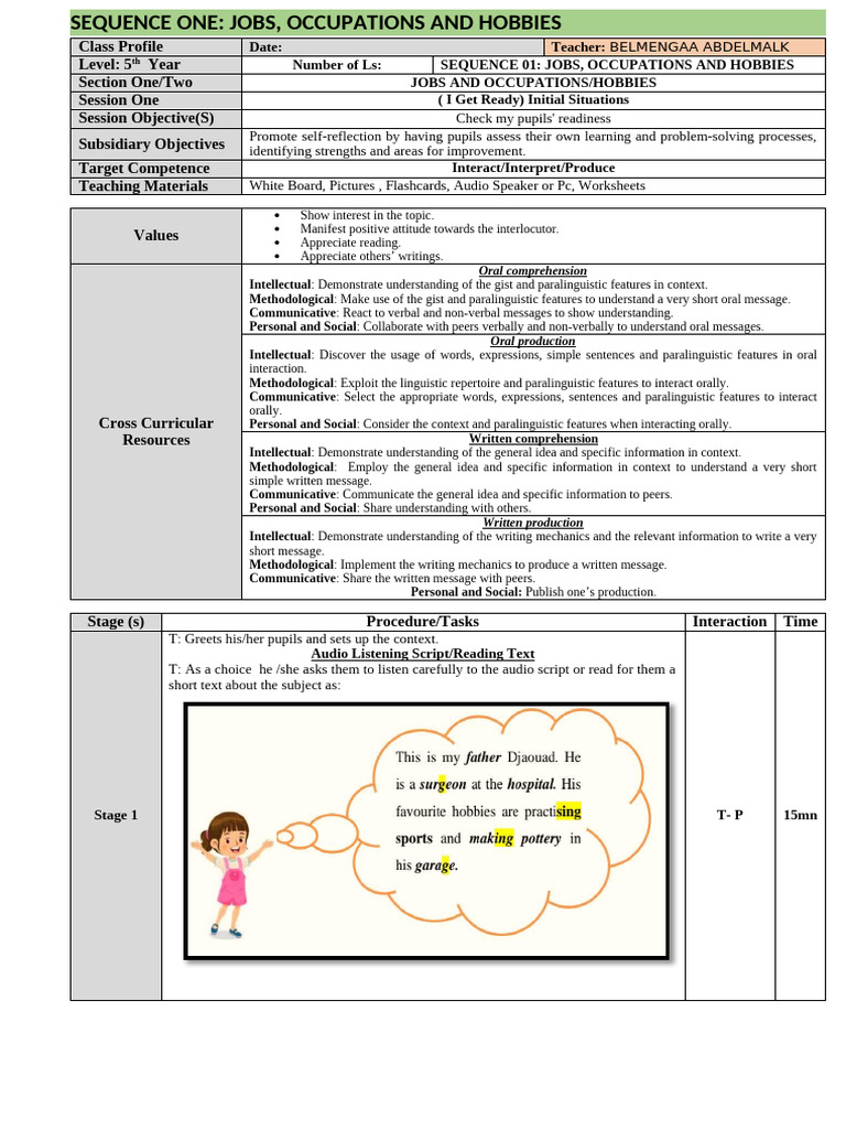 5PS Seq 01 Sect 01 L 01 I Get Ready | PDF | Communication | Reading Comprehension