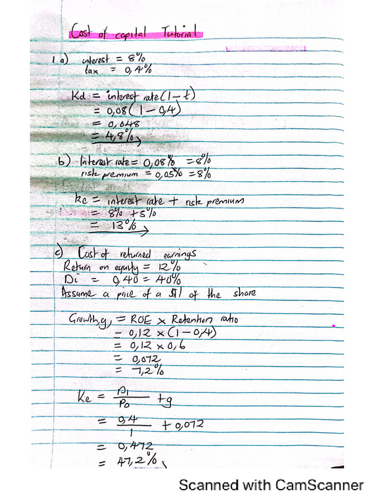 Business Finance Answers Tutorials | PDF
