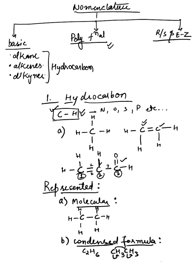 Nomenclature +GOC+ Reaction Mechanism | PDF | Carbon Compounds ...