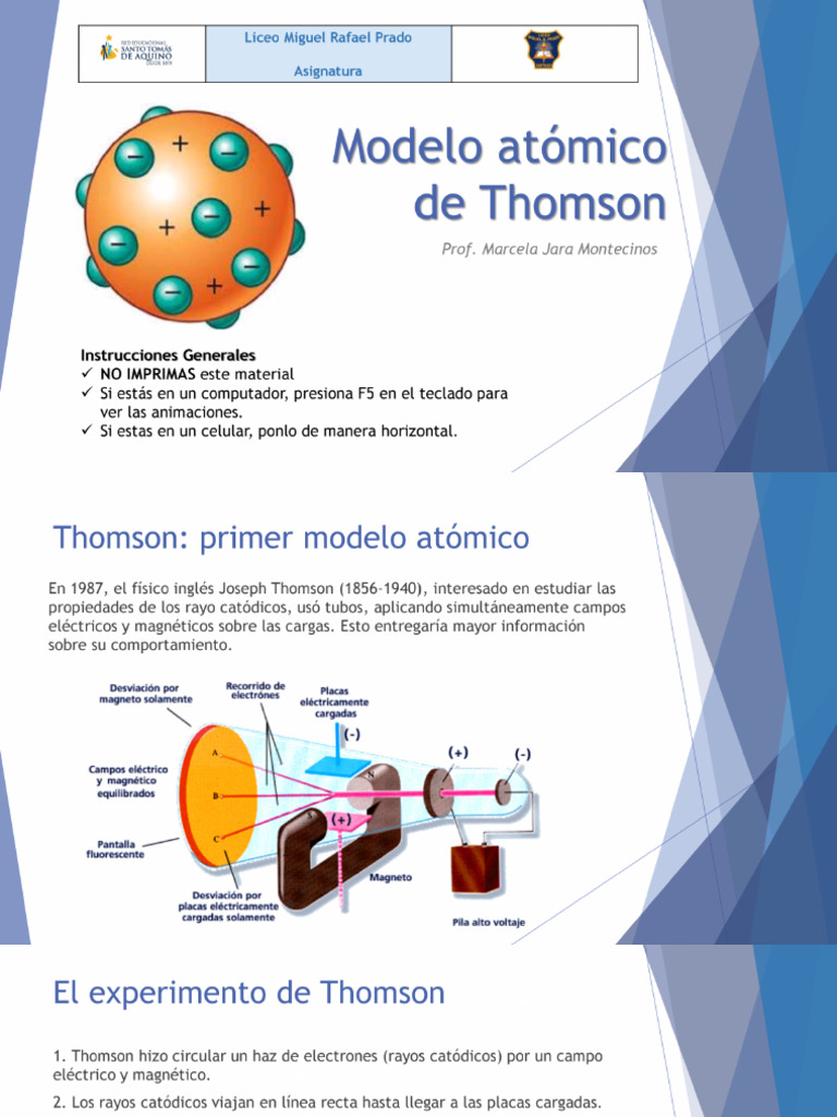 Modelo Atomico de Thompson | PDF