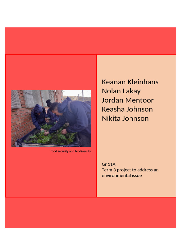 Lo Project Term 3 Format | PDF | Biodiversity | Agriculture