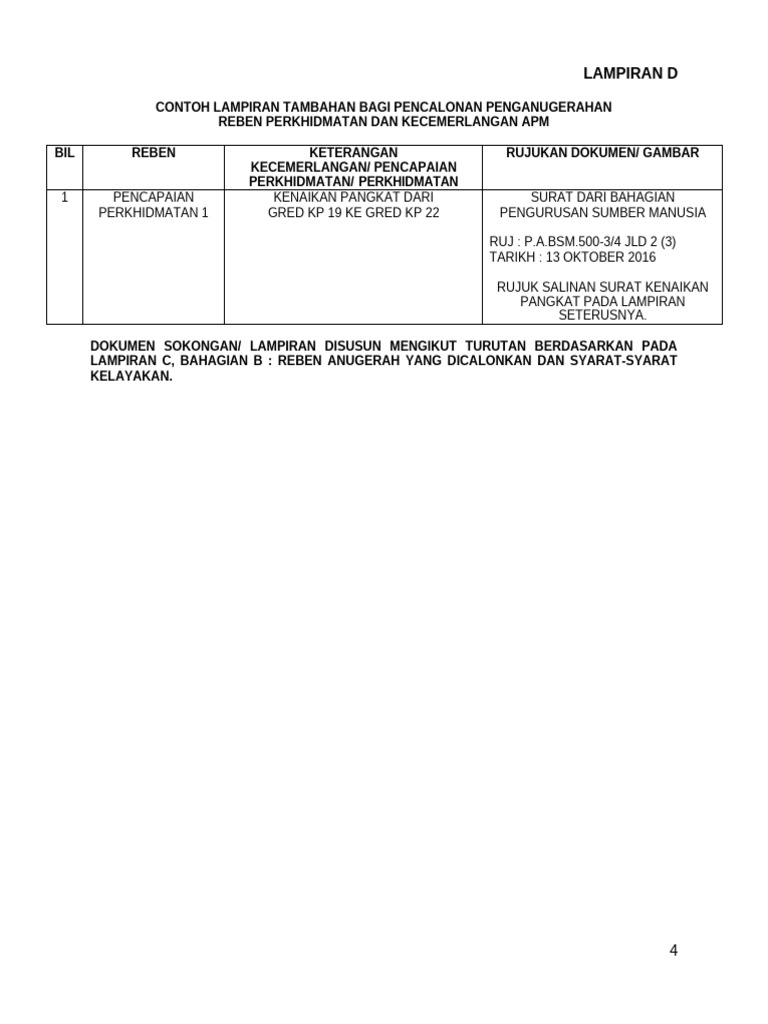 Contoh Lampiran D | PDF