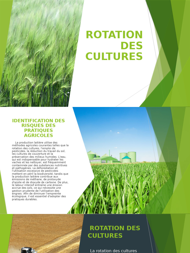 Rotation Des Cultures Presentation | PDF | Sol (pédologie) | Rotation ...