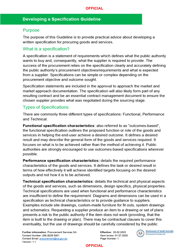 LG203DE01 - Developing A Specification Guideline | PDF | Specification ...