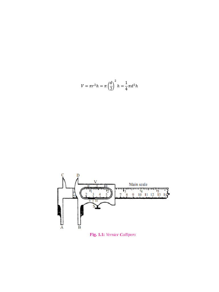 Measuring Internal Diameter with Vernier Caliper | PDF