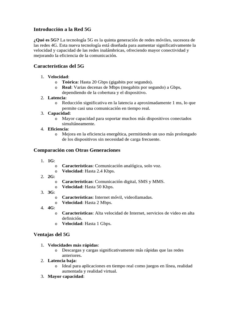 la Red 5G | PDF | Informática | Telecomunicaciones