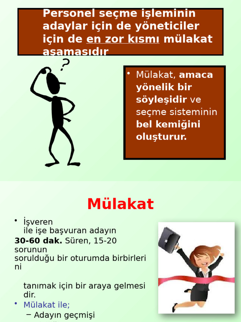 DERS 4 Personel Seçme&Yerleştirme (2012 Bahar) Mülakat | PDF