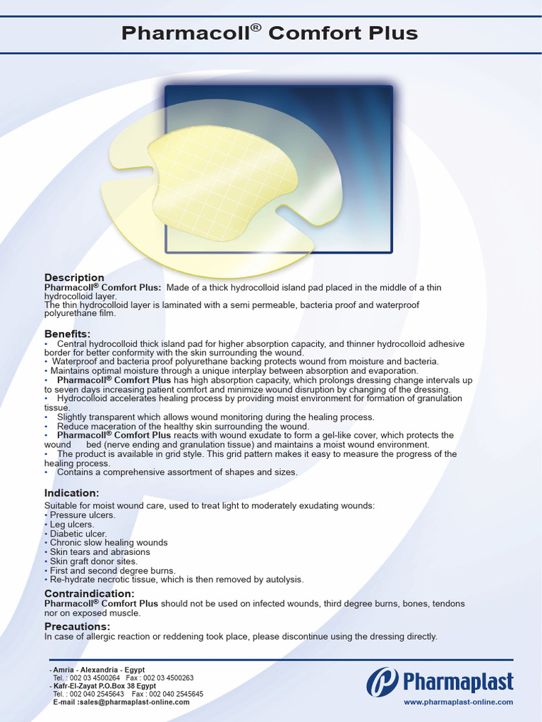 Pharmacoll® Comfort Plus | PDF | Wound | Medical Specialties