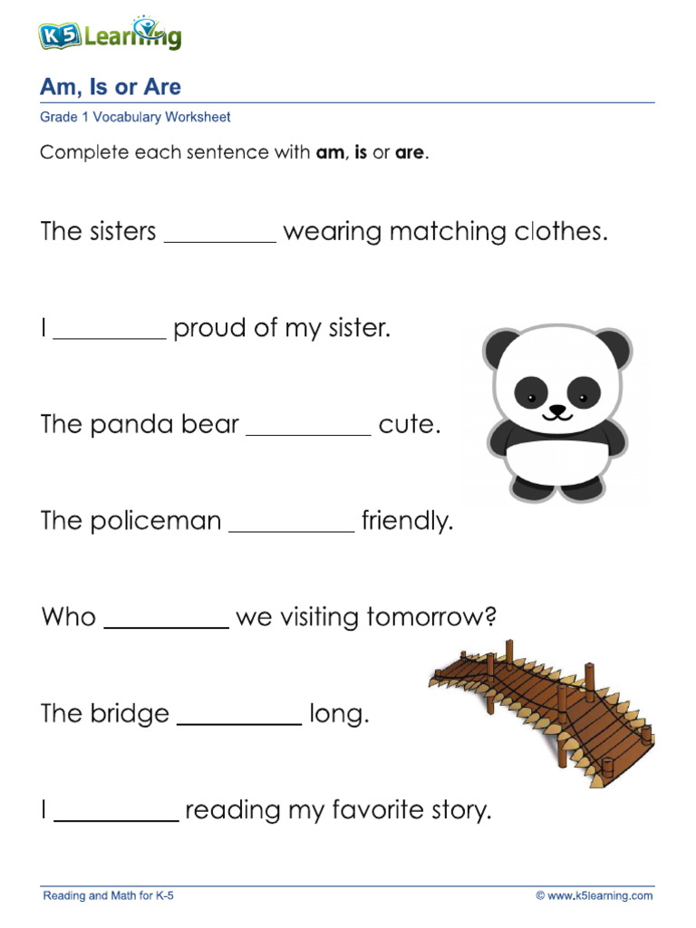 Linking Verb (Am, Is, Are) 1 | PDF