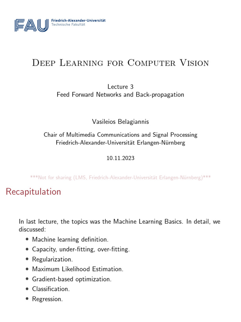 3.NN Backprop | PDF | Artificial Neural Network | Deep Learning