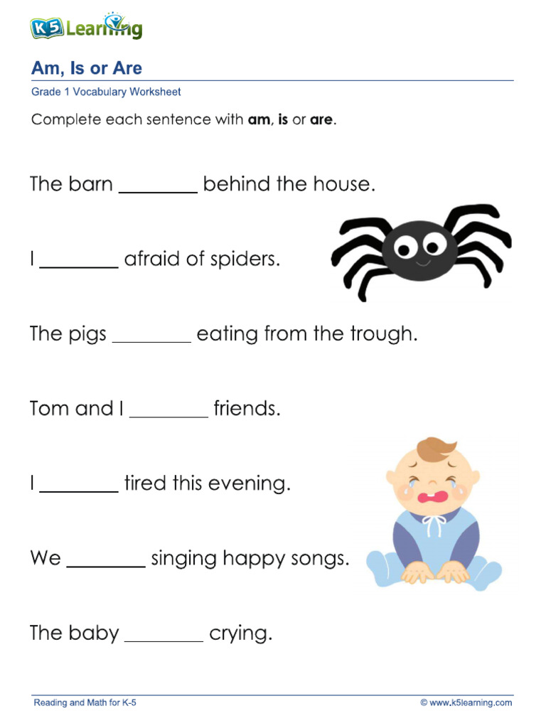 Linking Verb (Am, Is, Are) 2 | PDF