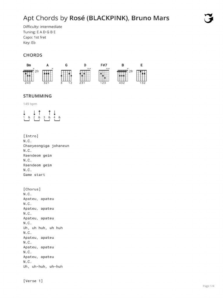 Apt Chords | PDF