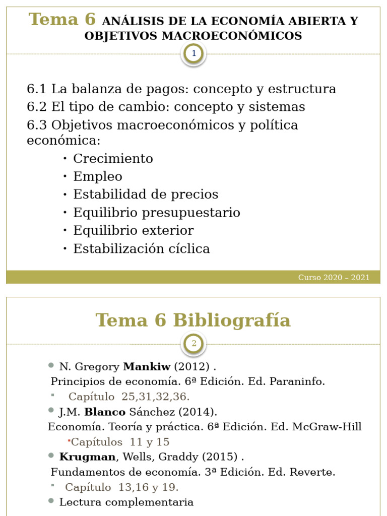 T6. Resum Teoria (2022-23) | PDF | Tipo de cambio | Balance de pagos