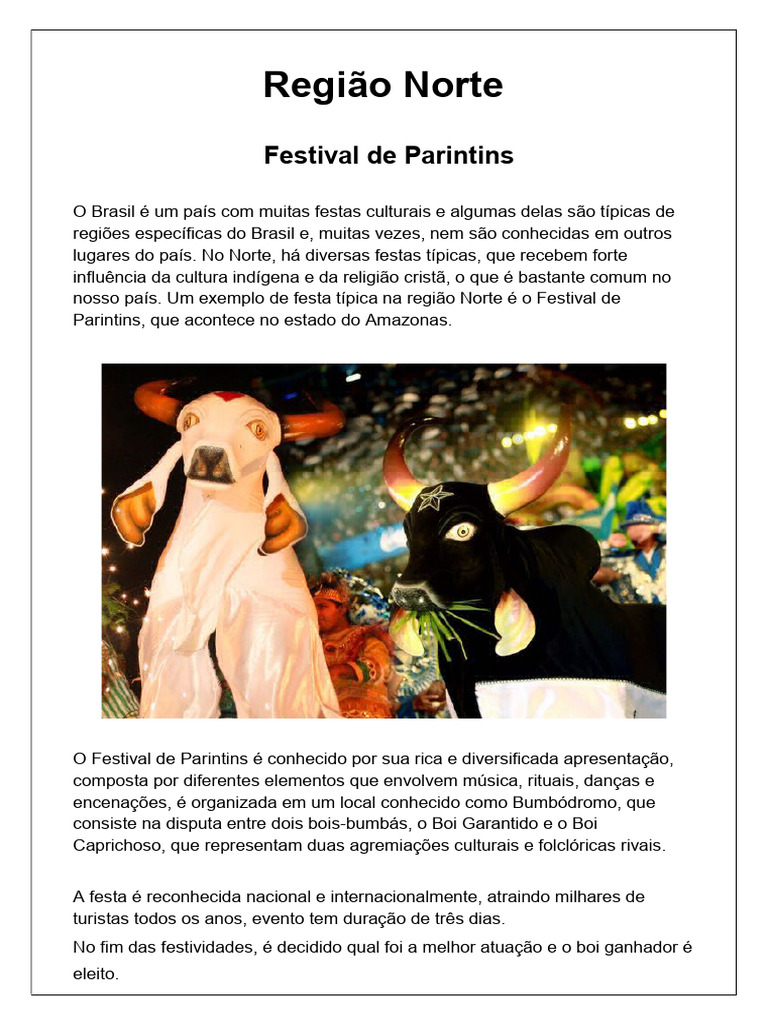 Festival de Parintins: Cultura Amazônica | PDF