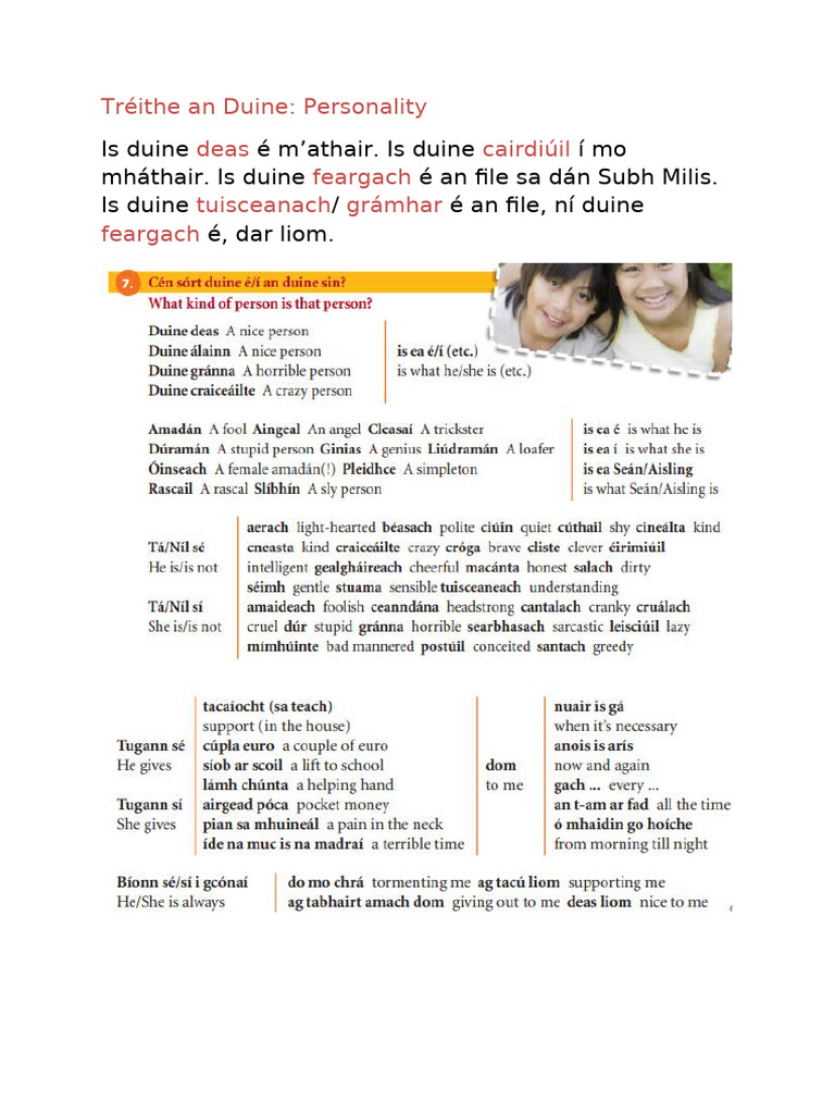 Tréithe An Duine | PDF