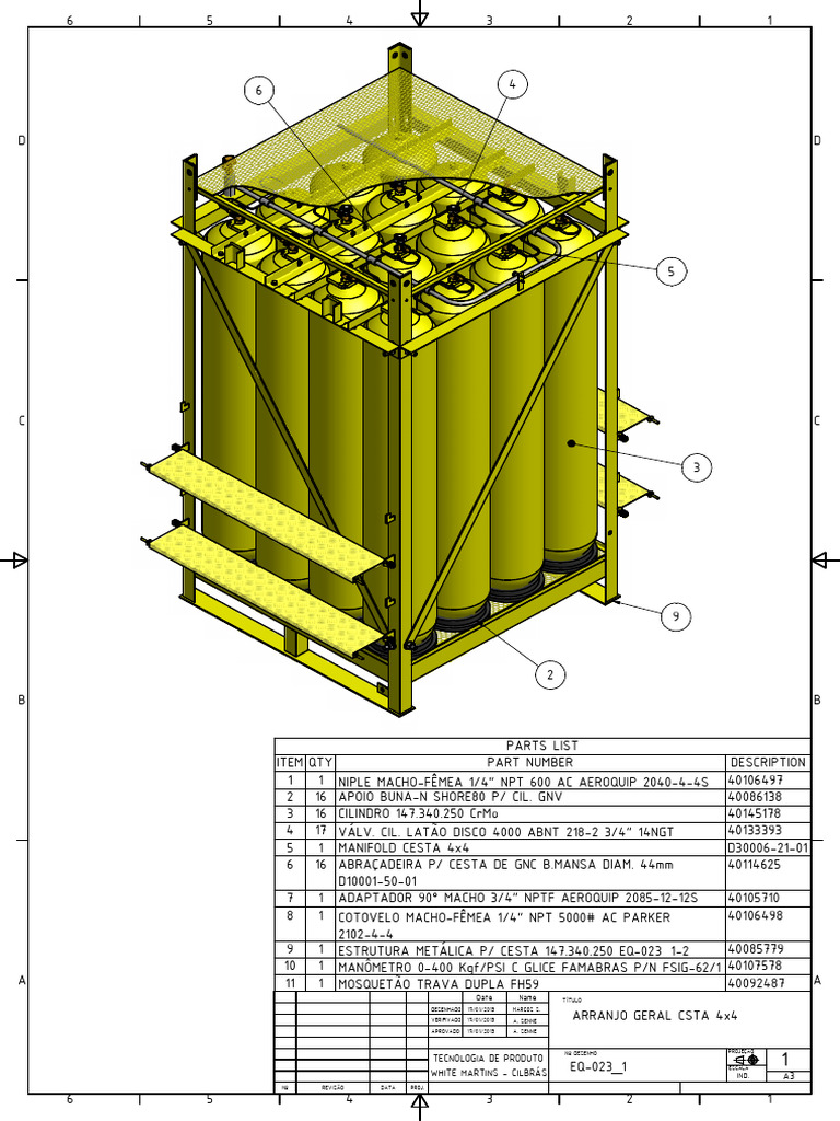 PROJETO - EQ-023 - 1 - ARRANJO GERAL CESTA 4x4 | PDF