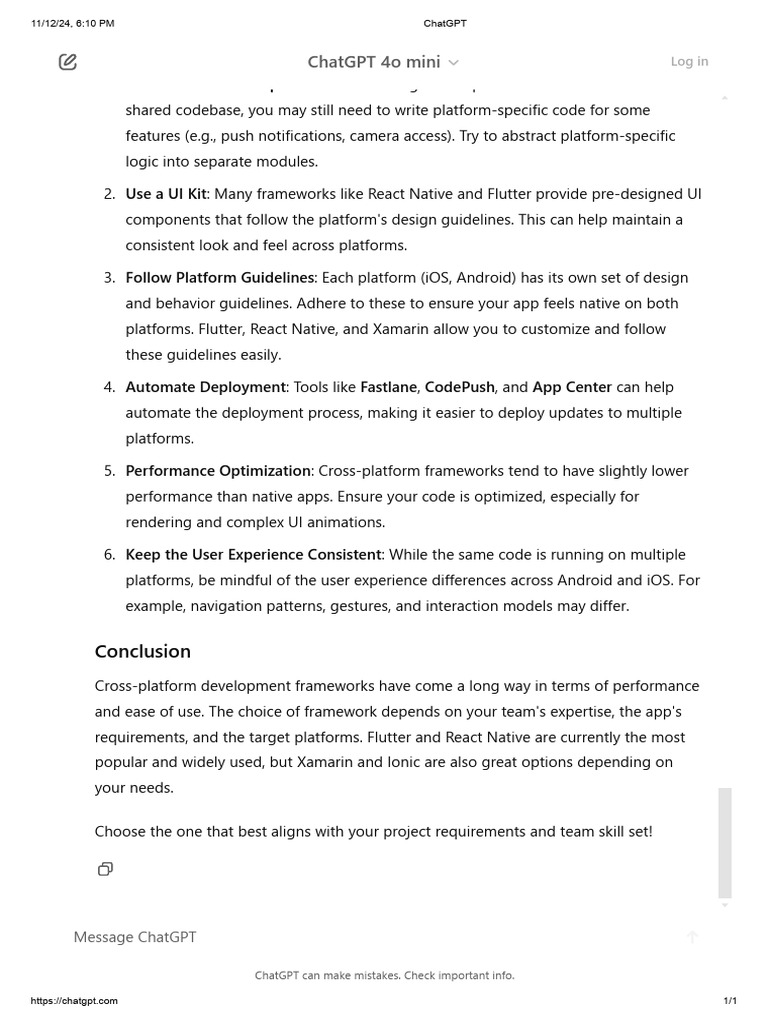 Getting Started With Cross Platform Mobile App Deveopment | PDF | Mobile App | Cross Platform ...