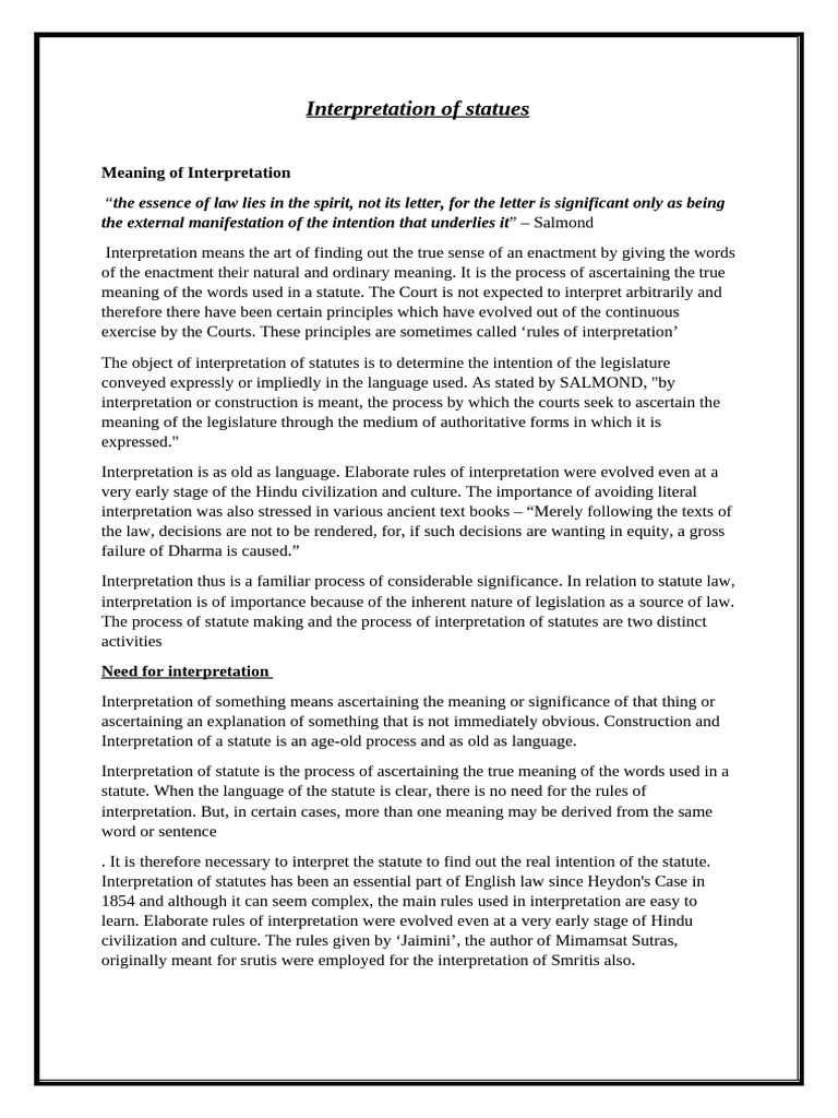 Understanding Statutory Interpretation | PDF | Logic | Statutory ...