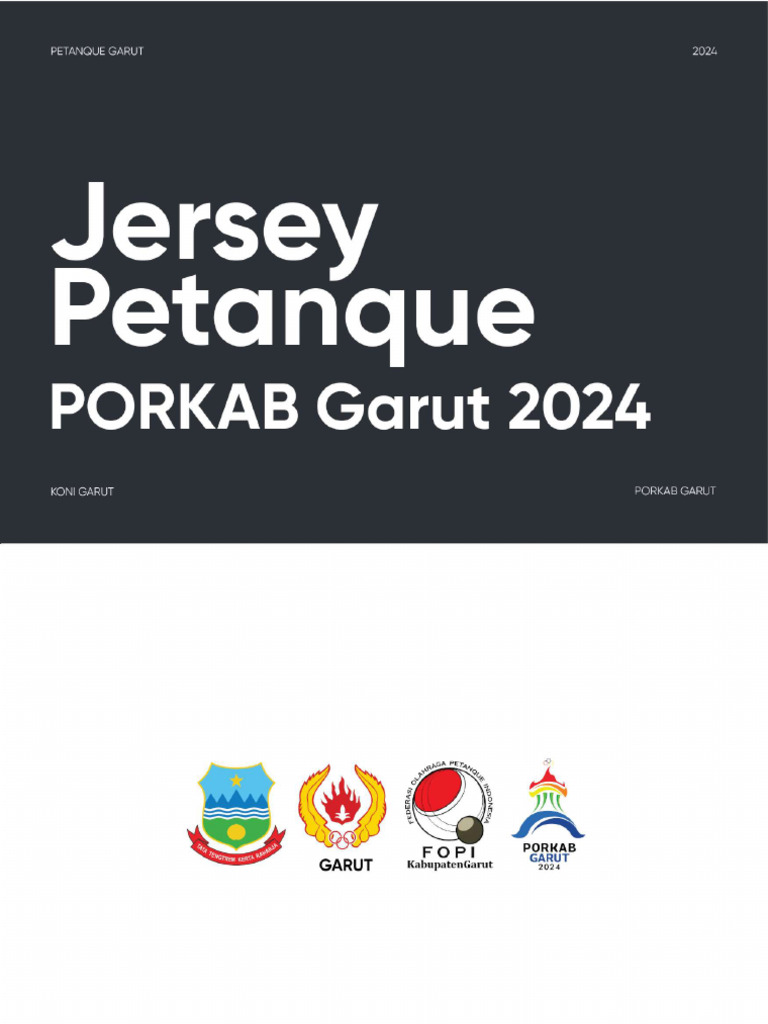 (Guidelines) Jersey Petanque Porkab 2024 | PDF