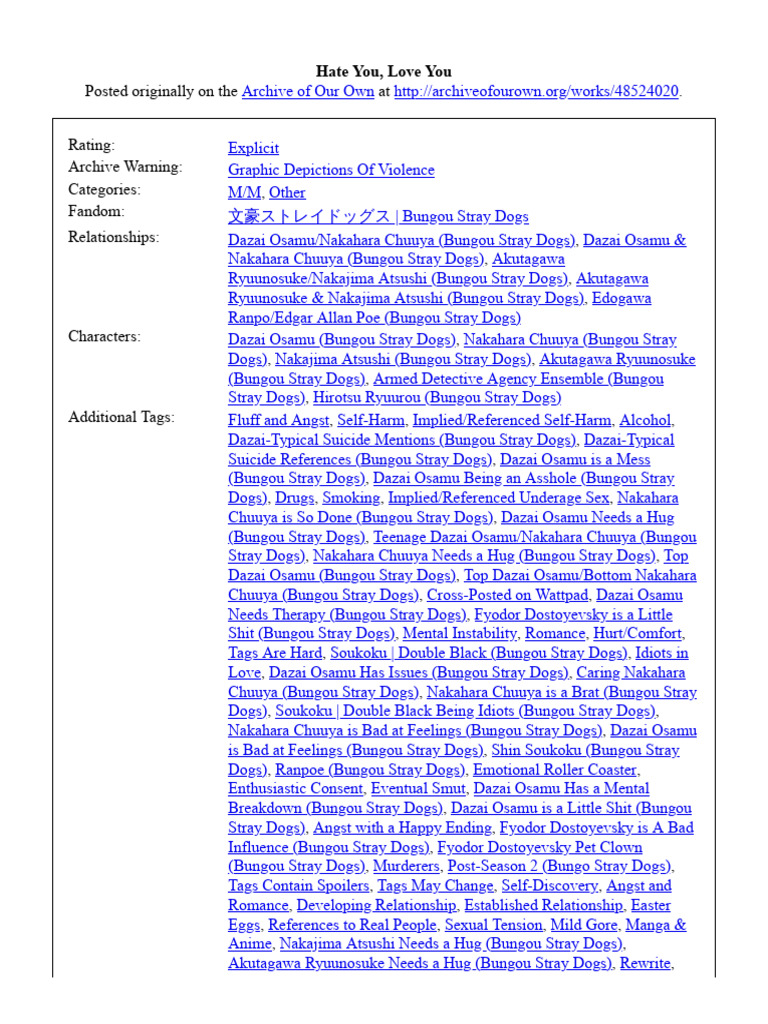 Hate You Love You | PDF